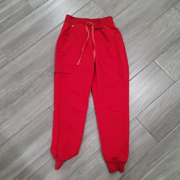 Figs | Pants & Jumpsuits | Figs Jogger Bright Red Xs | Poshmark